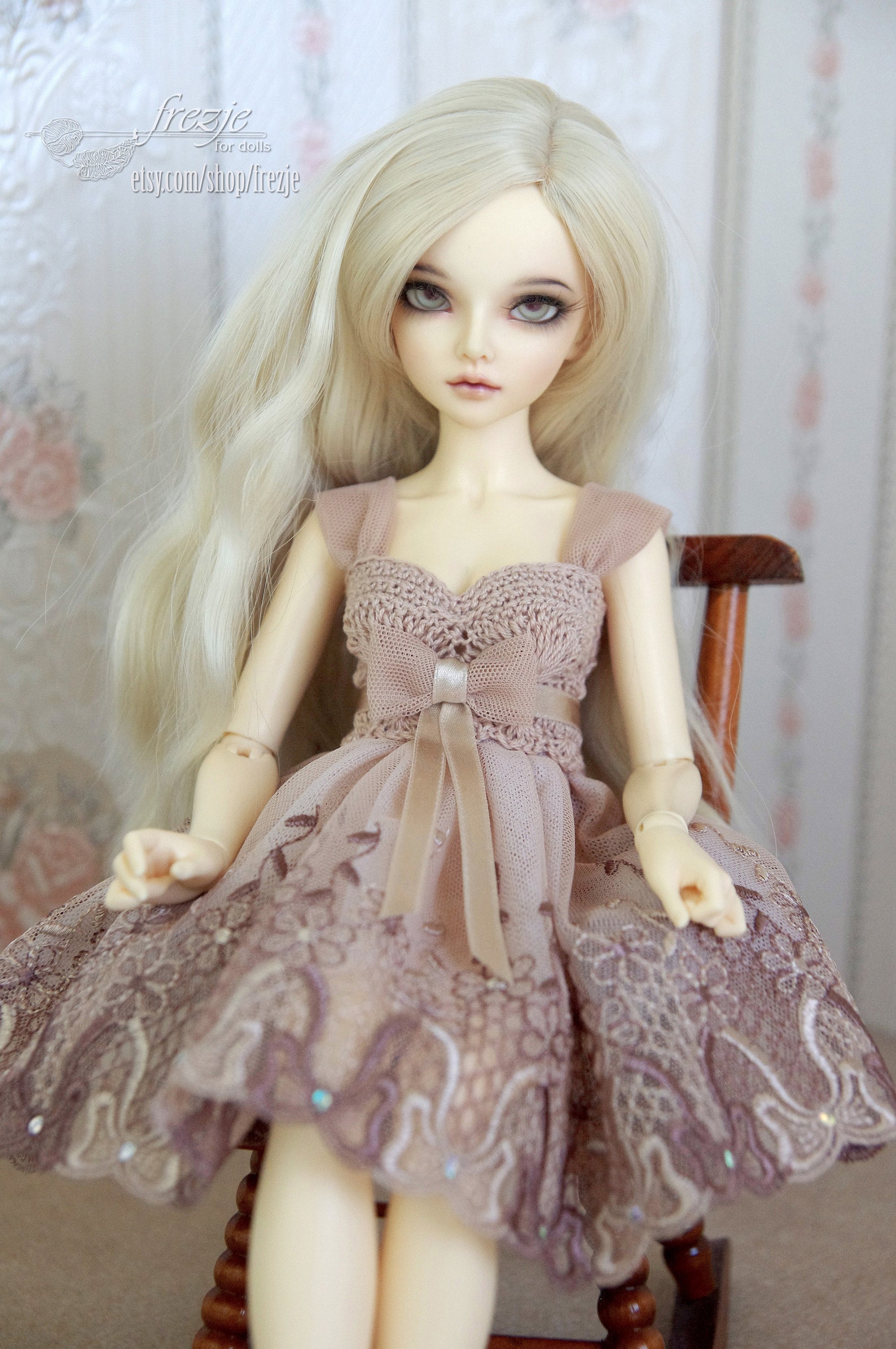 Cappuccino Beige Dress for Bjd MSD and Tonner Dolls - Etsy