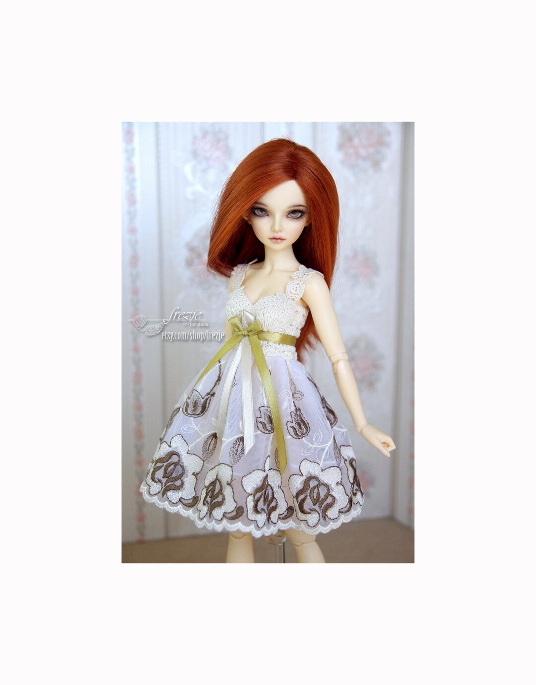 Cream & Olive Dress for Bjd MSD and Tonner Dolls - Etsy