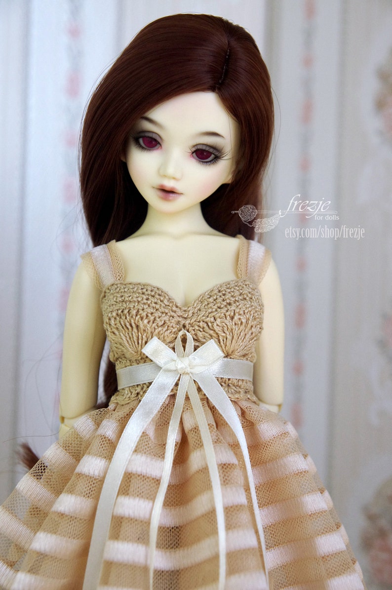 Warm Beige Dress for Bjd MSD and Tonner Dolls | Etsy