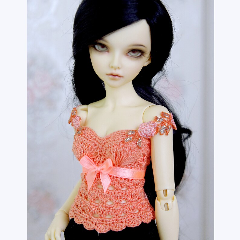 Salmon Orange Crochet Top Corset Cami Top Tank Top for Slim - Etsy