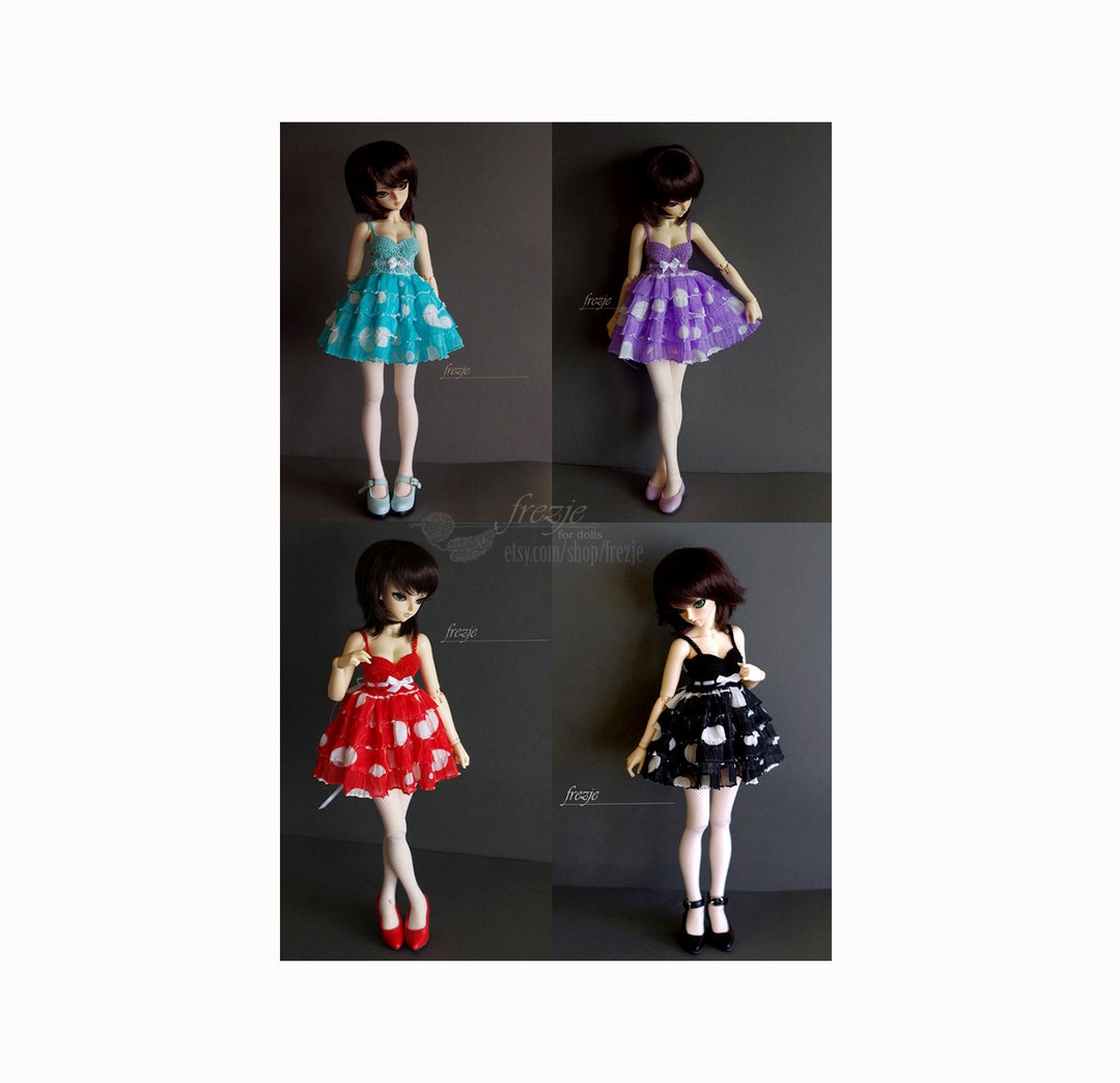Polkadot Ruffle Dress for Bjd MSD and Tonner Dolls - Etsy