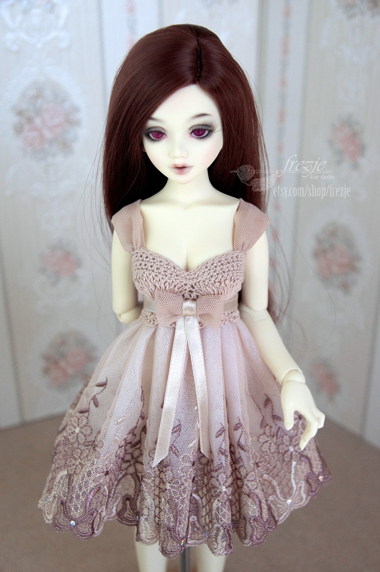 Cappuccino Beige Dress for Bjd MSD and Tonner Dolls - Etsy