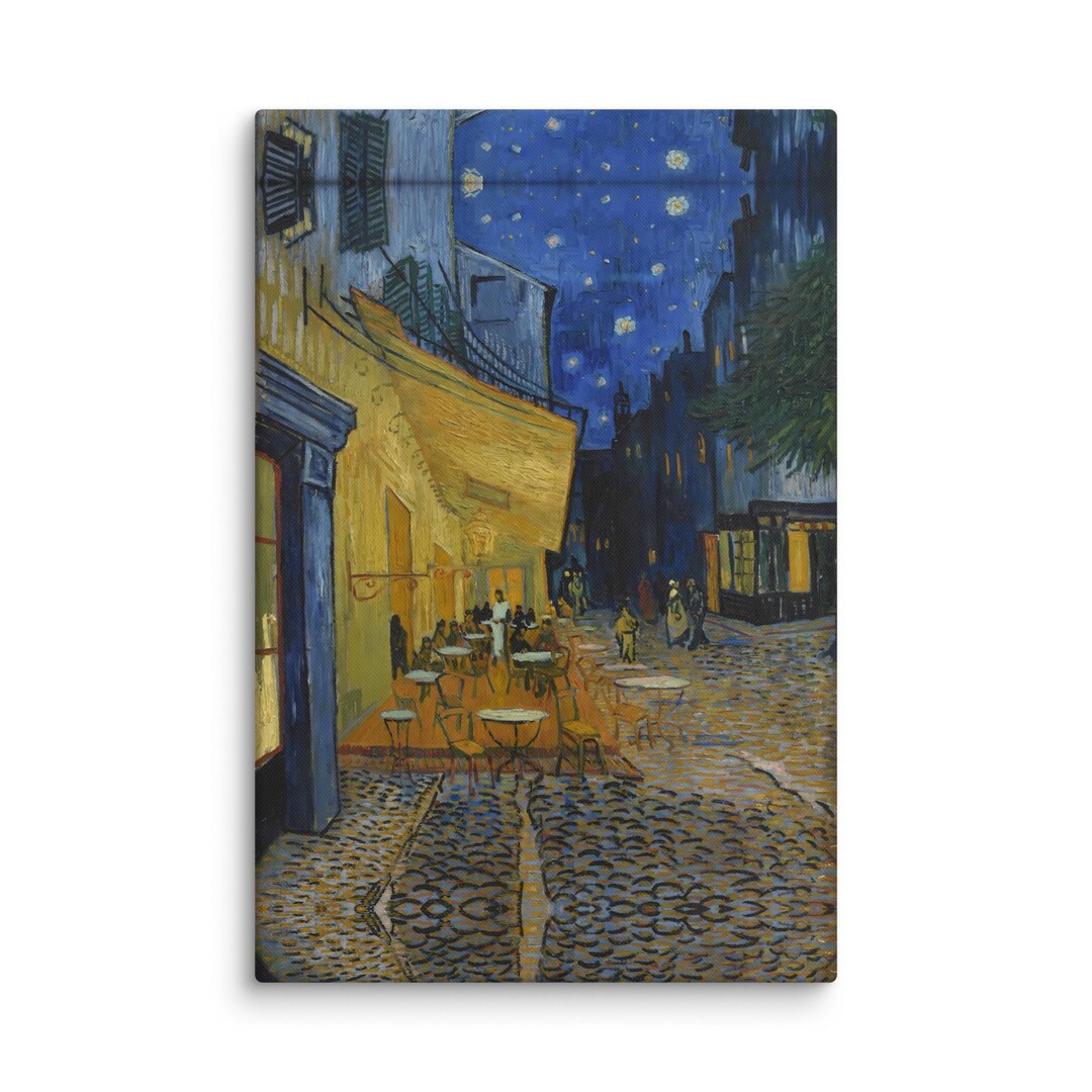 Wall Art Canvas Vincent Van Gogh Painting Cafe Terrace at Night Home ...