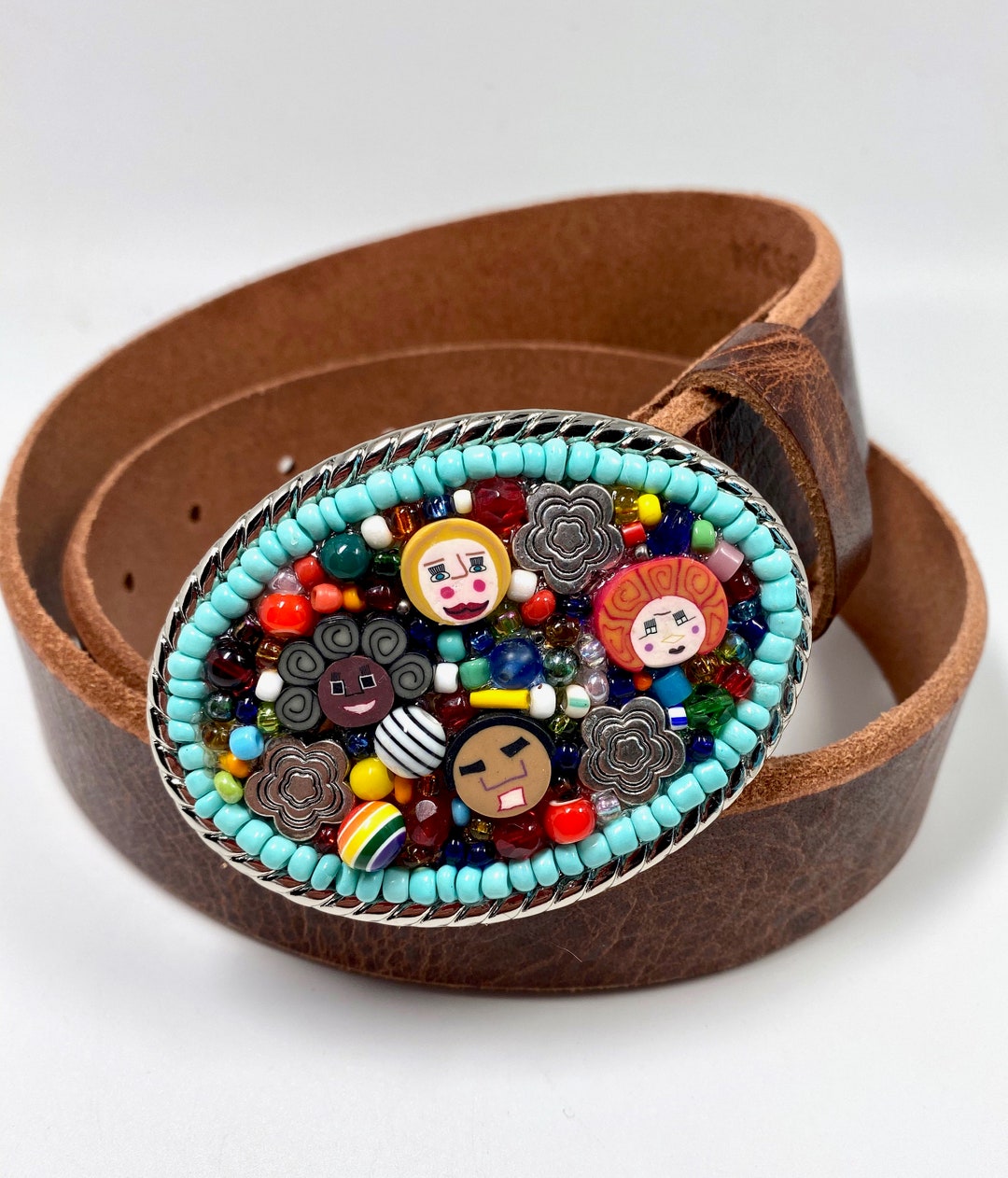 Smily Happy People Belt Buckle - Etsy