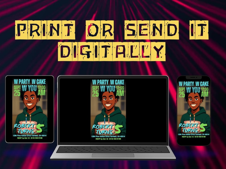 Ishowspeed Birthday Invitation: Editable Gamer Party Invite (digital Download) - Etsy