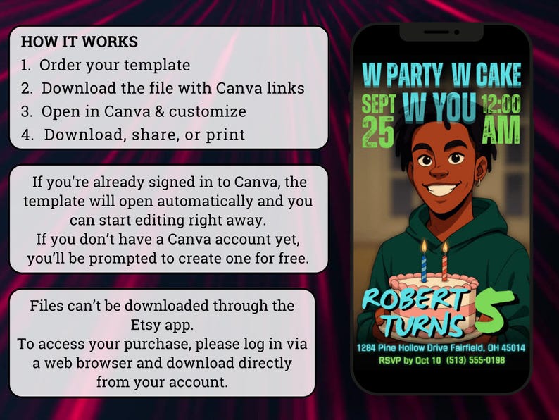 Ishowspeed Birthday Invitation: Editable Gamer Party Invite (digital ...