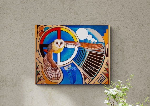 Native American Tribal Art Owl