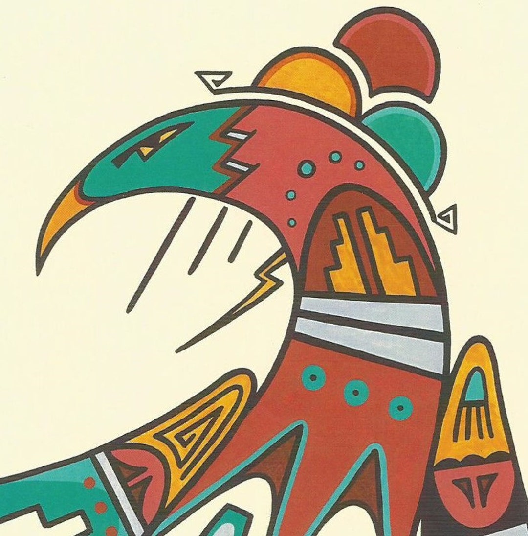 Mythical Bird Art Print: Native American Pueblo Decor - Etsy
