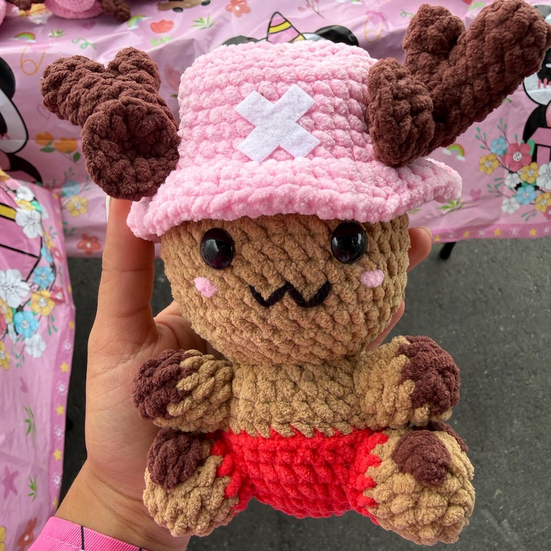 Tony Tony Chopper One Piece Crochet Handmade Middle Plushie - Etsy