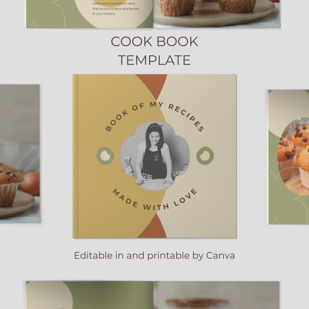 Graphic Cook Book Canva Template; Design Your Own Recipe Album - Etsy ...