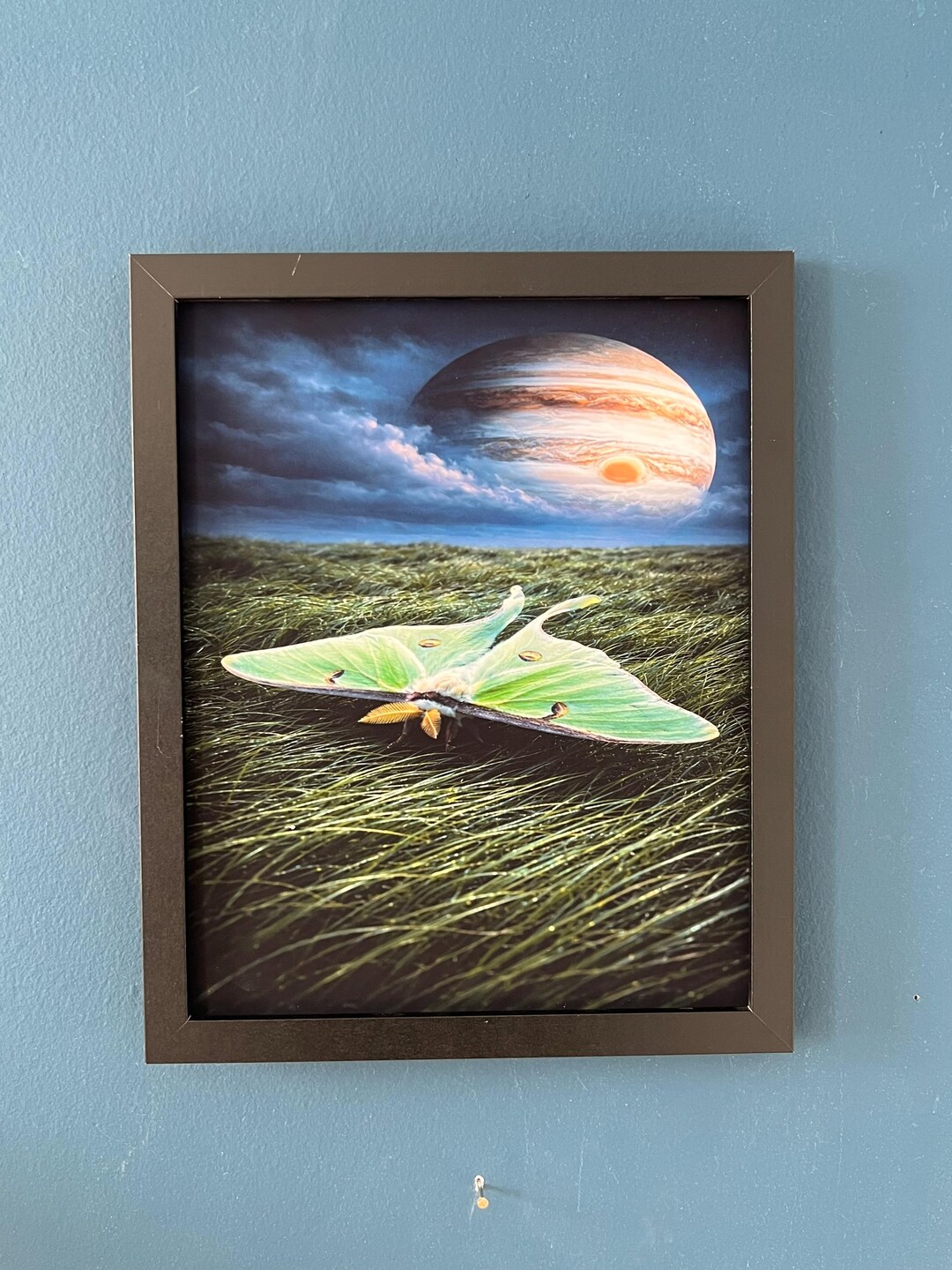 Modern Surreal Fantasy Print 8x10, Cosmic Nature Wall Art, Luna Moth ...