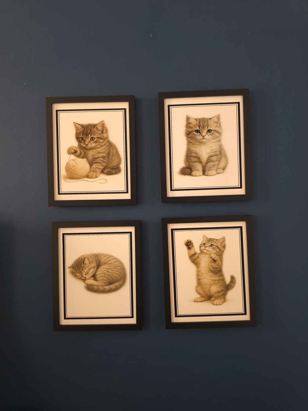 Set of 4 Realistic Kitten Wall Art Prints ,cat Print 8x10 , Tabby ...