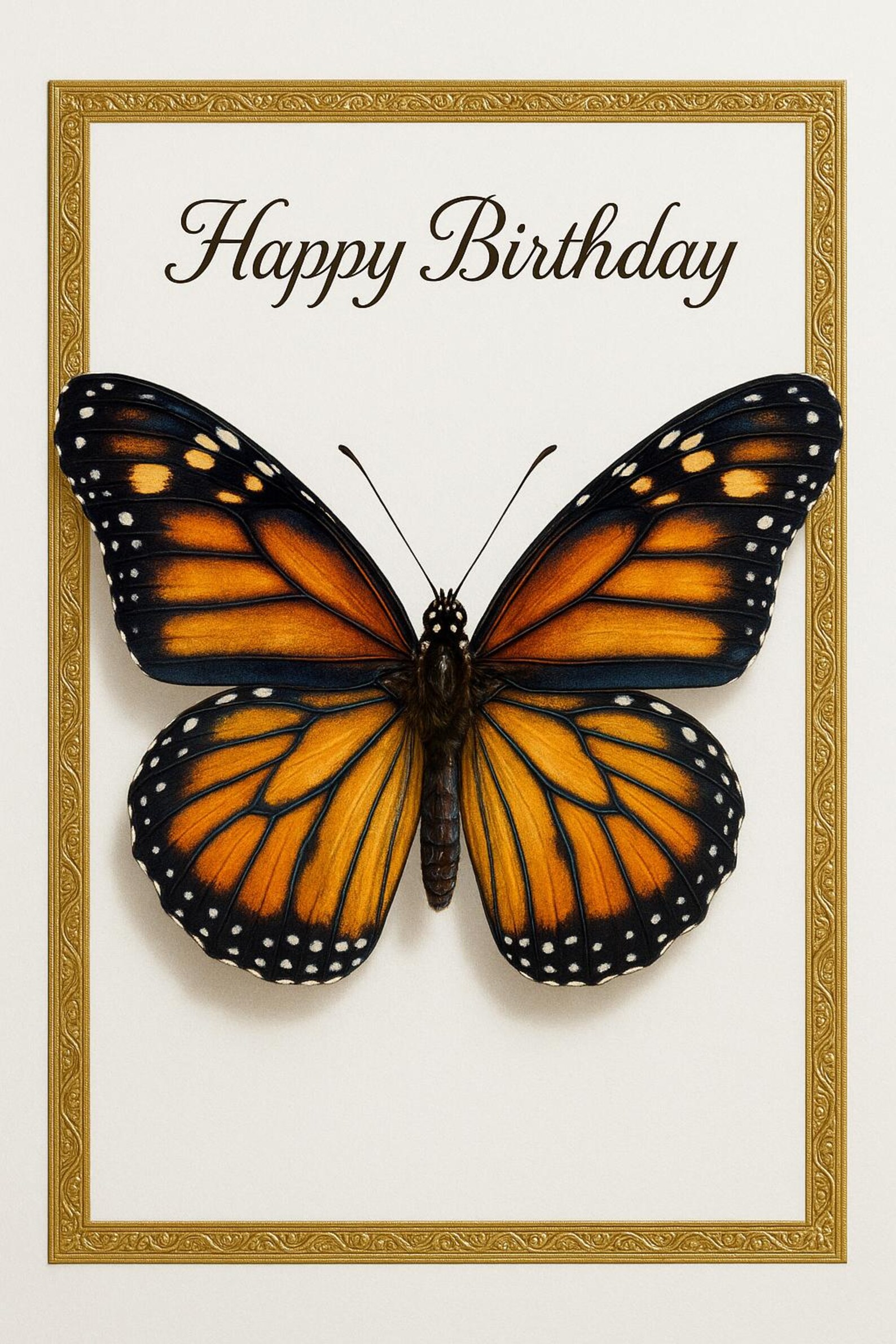 Printable Monarch Butterfly Birthday Card 5x7 Digital Download - Etsy