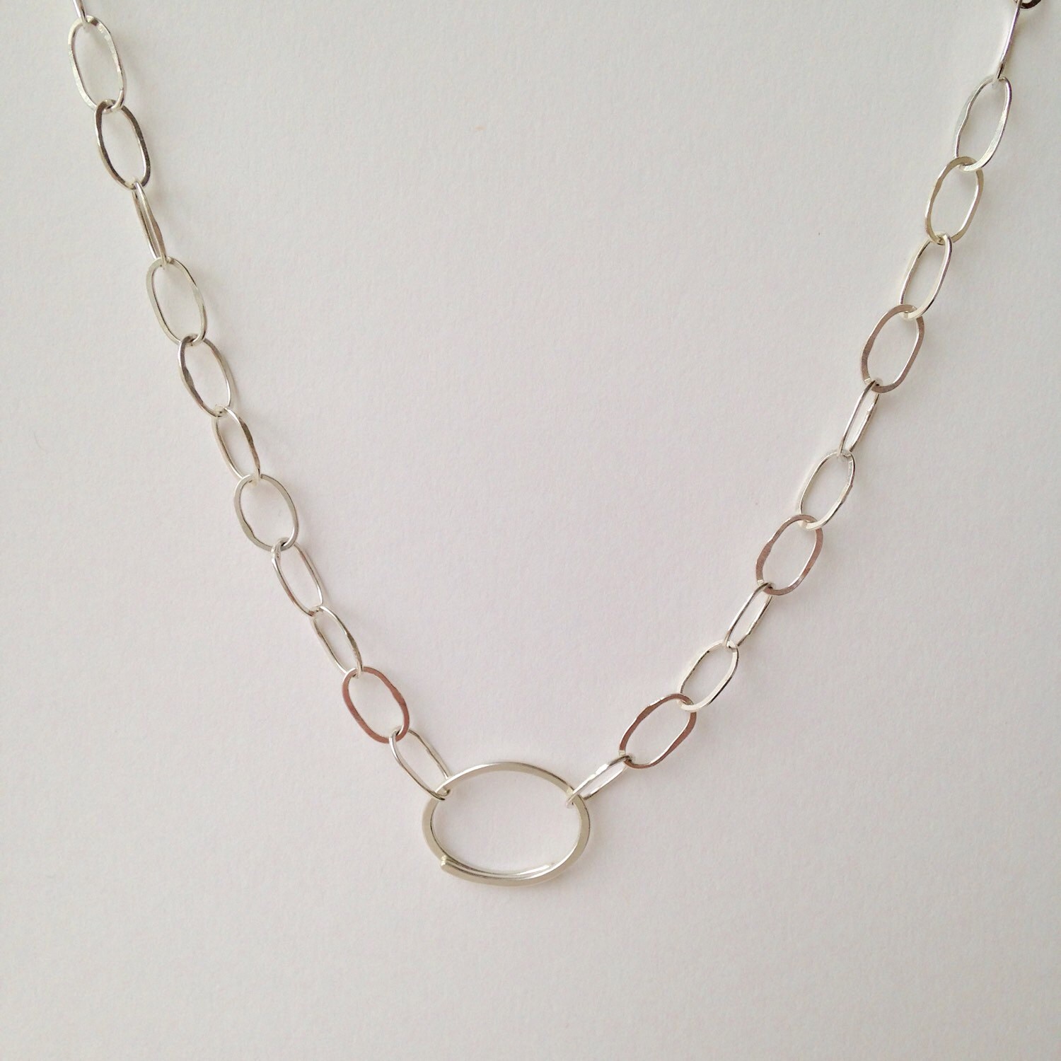 Handmade Hammered Silver Odd Fellows Chain With Easy Olga - Etsy