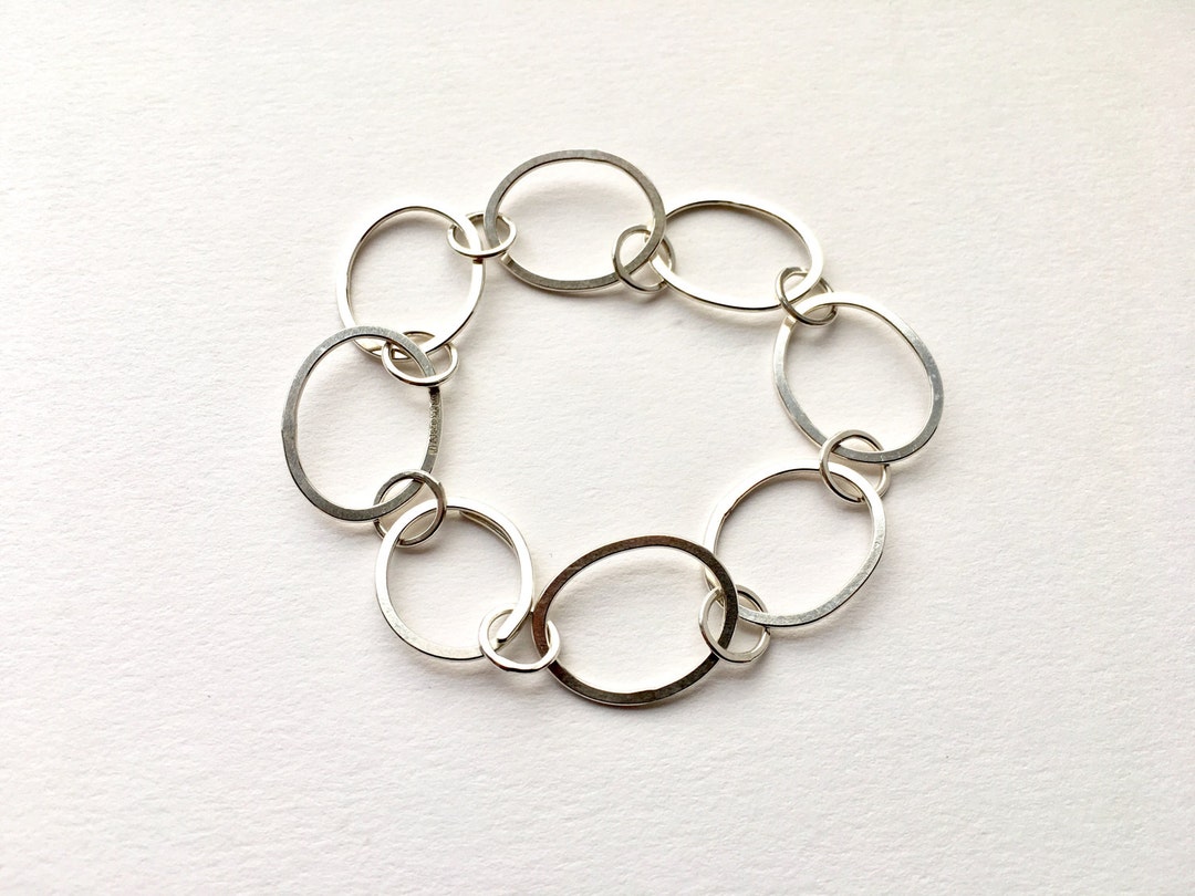 Silver Chain Bracelet With Easy Clasp Modular Chain Extension ...
