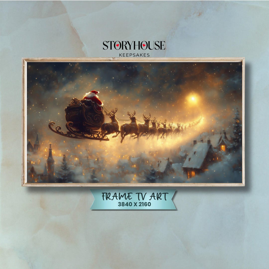 Christmas Frame TV Art Samsung Frame Art for TV Winter Frame TV Cozy ...