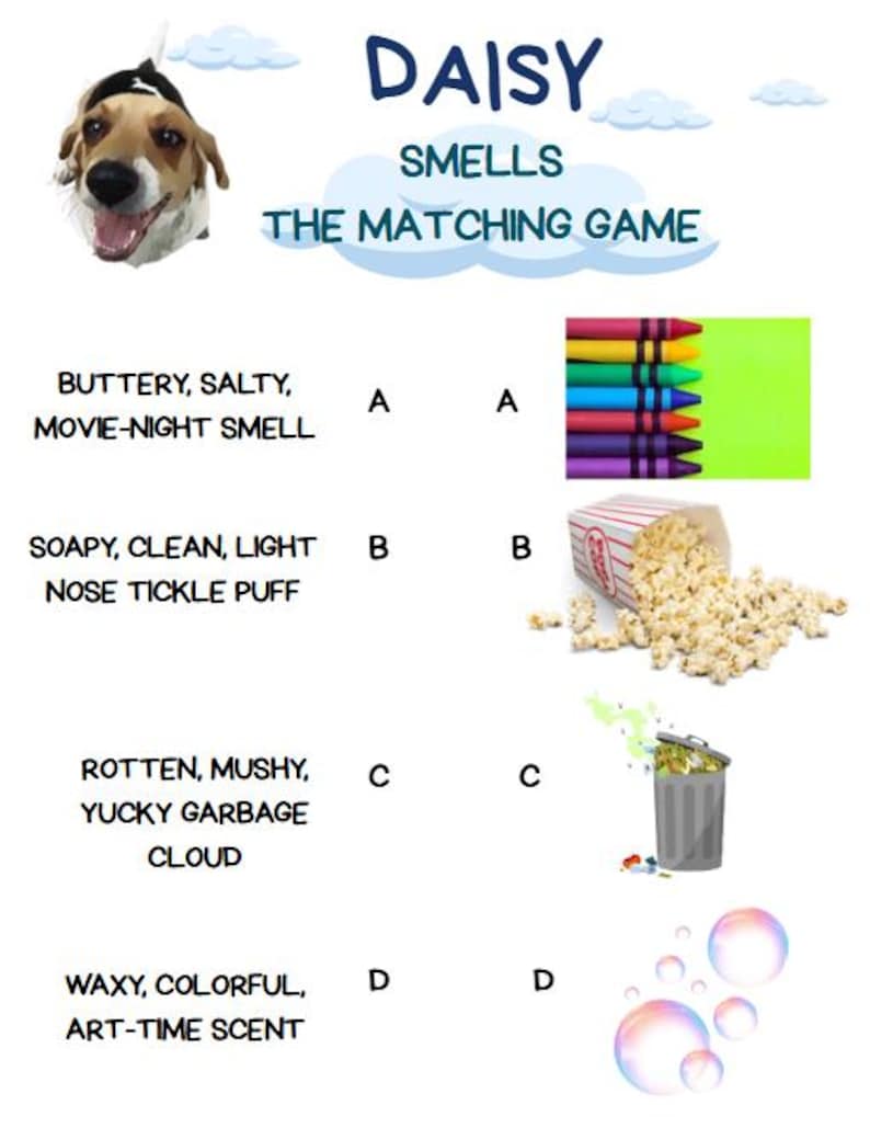 Daisy Smells - the Matching Game | an Early Learner Printable Activity ...