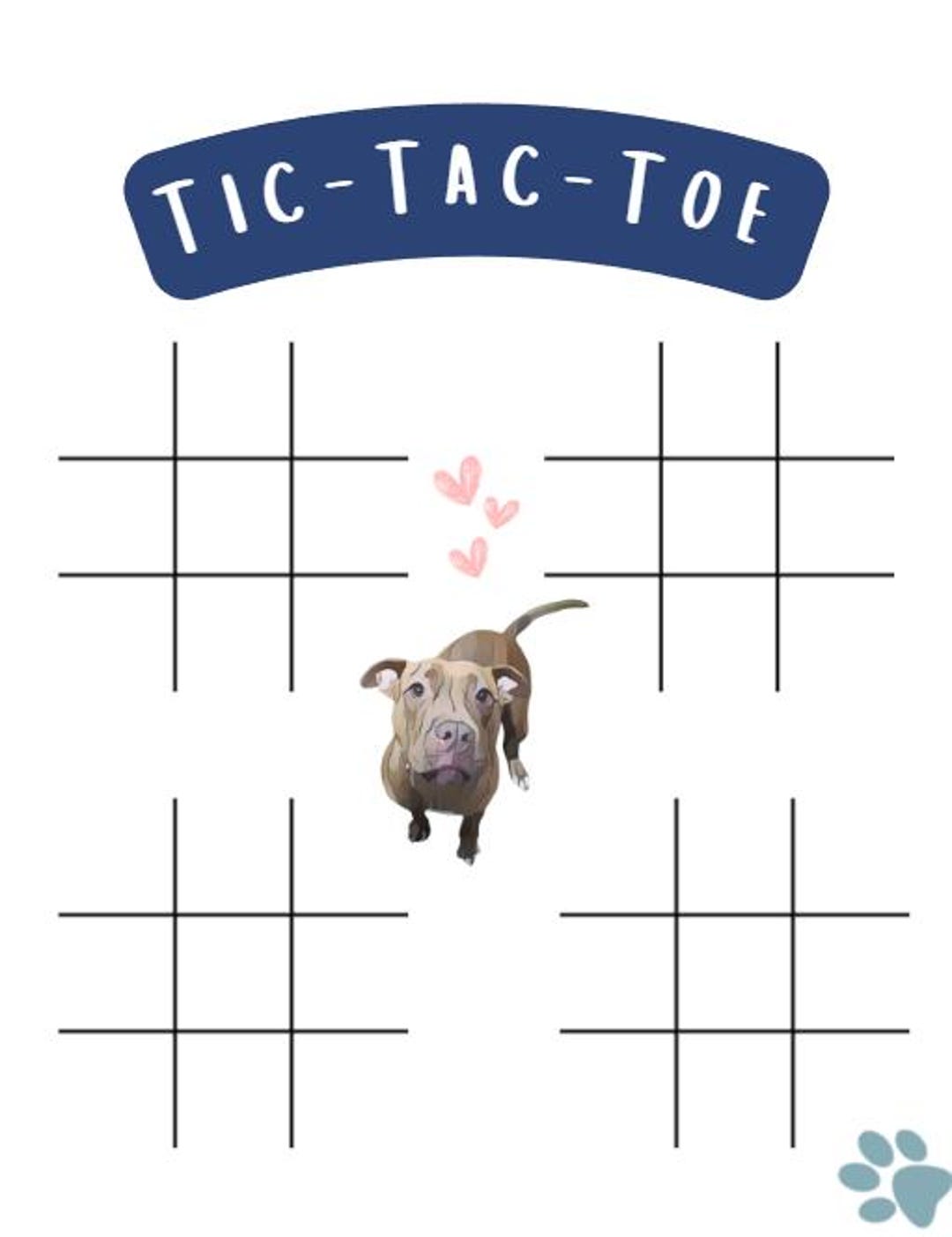Puppy Tic Tac Toe Fun Pack | Printable Game Sheets - Featuring Bubbles ...