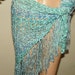 Silky Aqua Blue Waves Shawl Wrap Neck Warmer Bikini Wrap All in One ...