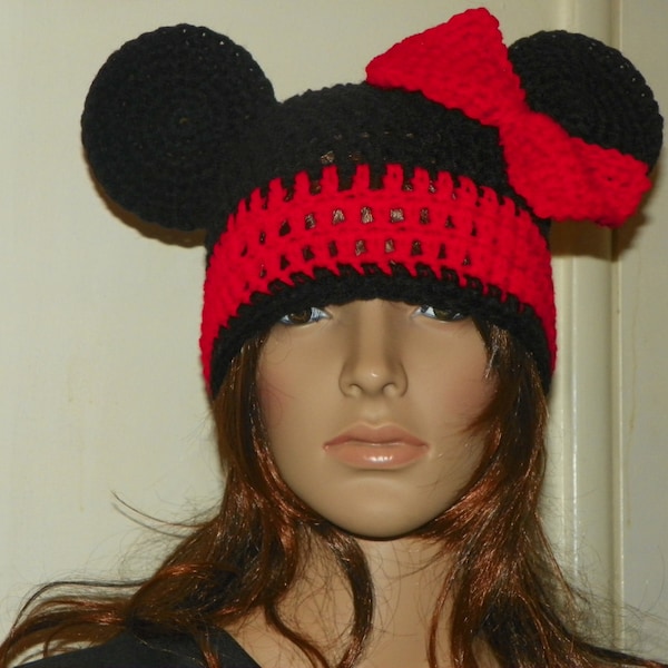 Minnie Mouse Hat - Etsy