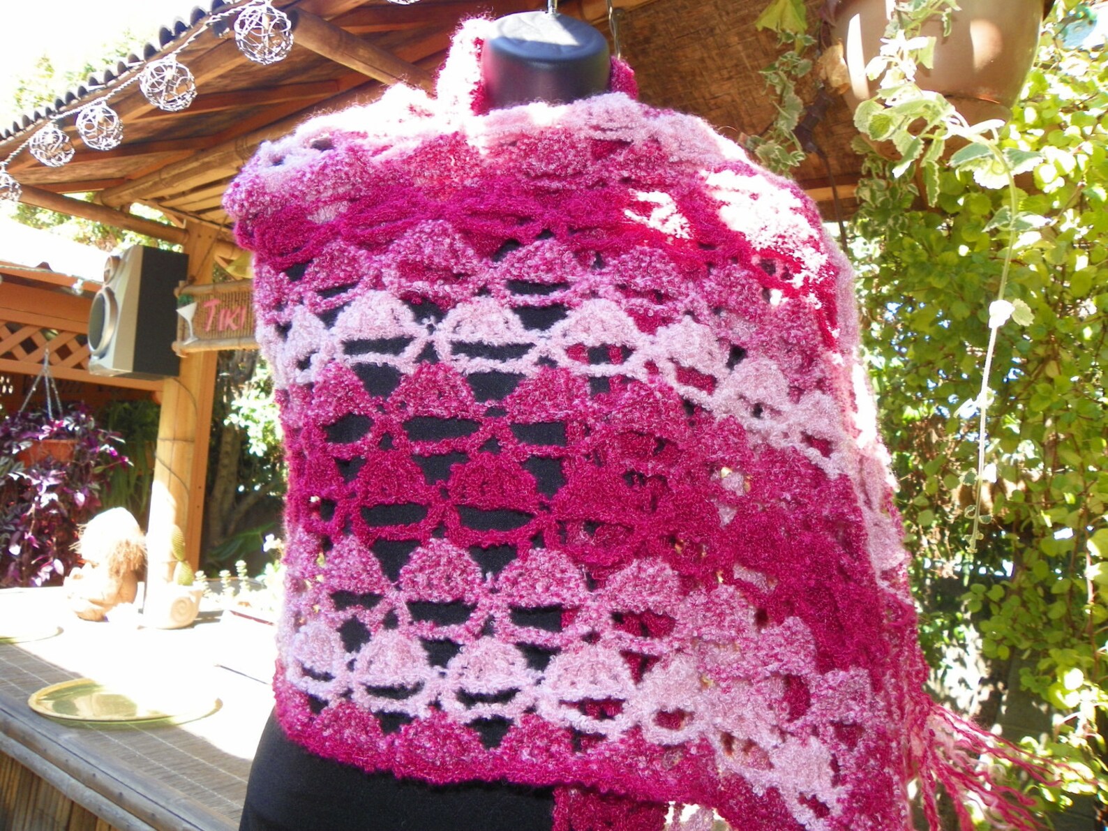 Pink Shawl Wrap Shades of Pinks Perfect for A Gift Hand Crochet - Etsy