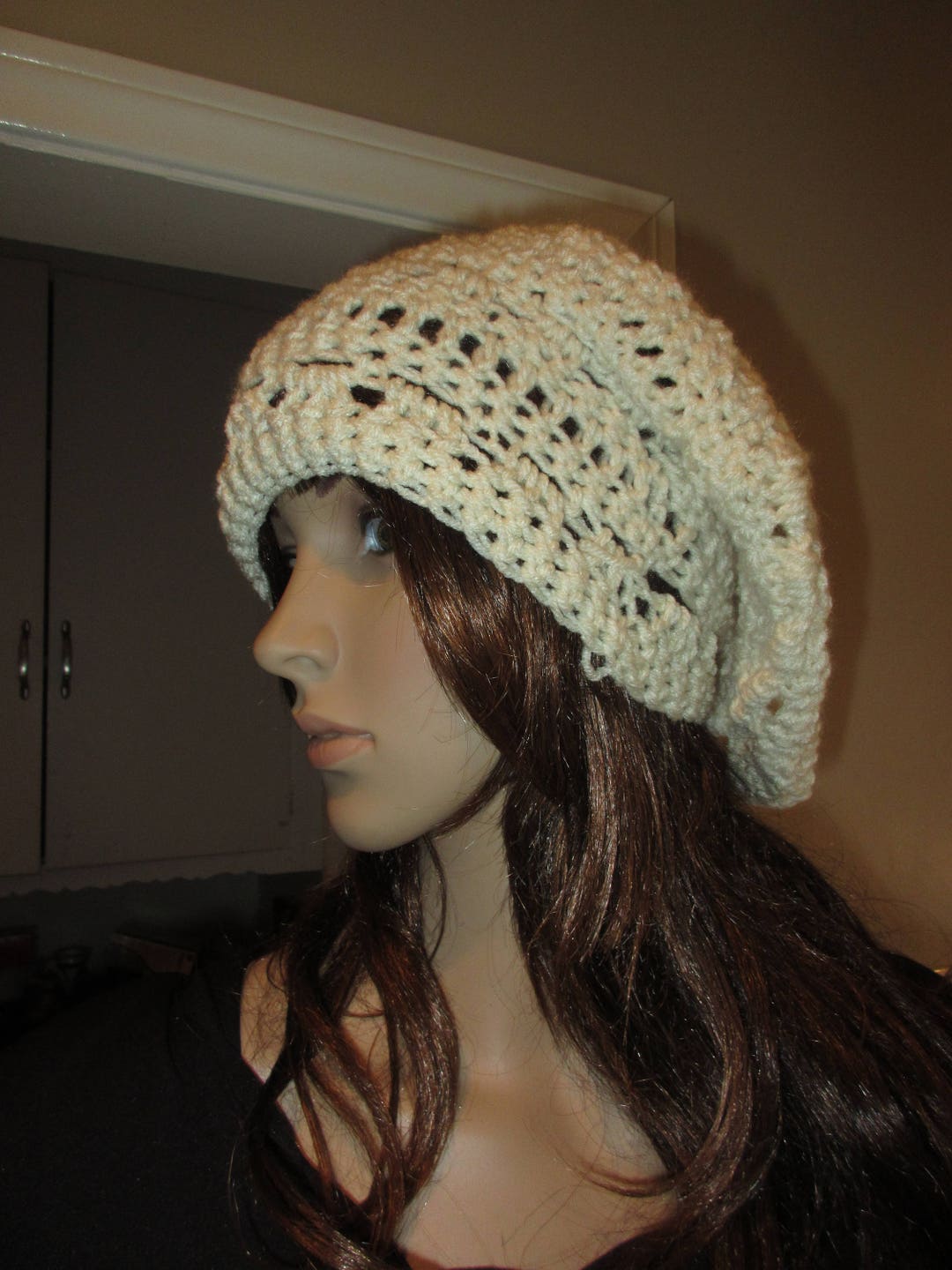 Cream Beret Tam Hat Hand Crochet Choose Color From Chart Hand Crochet ...