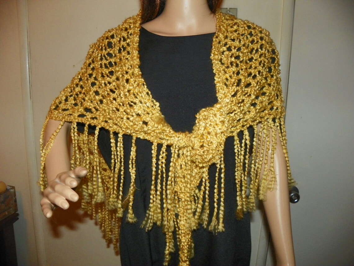 Gold Shawl Wrap Very Stunning Ready to Ship - Etsy