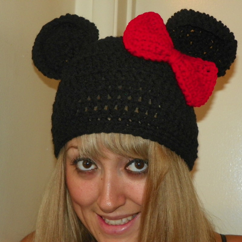 Minnie Mouse Hat - Etsy