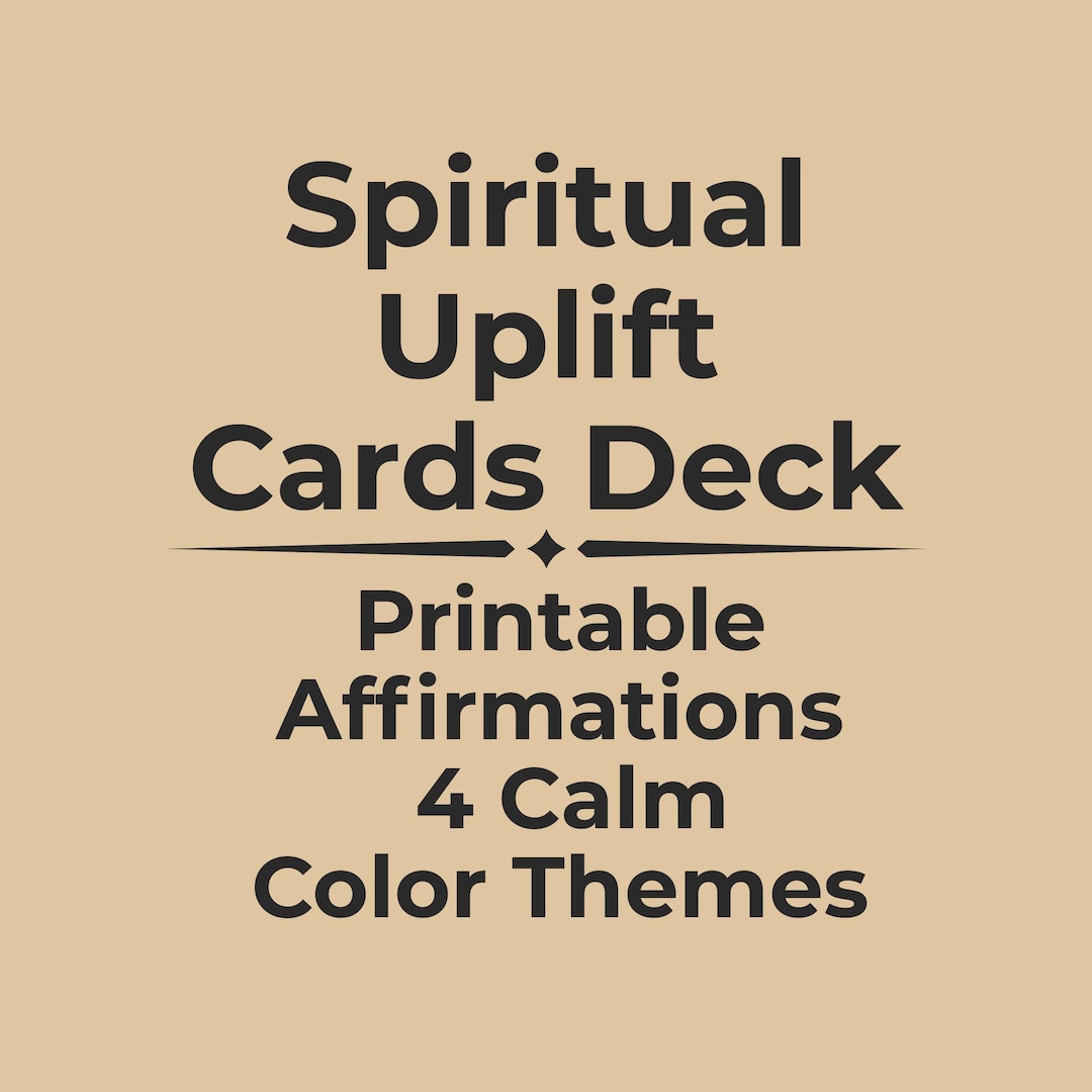 Spiritual Uplift Cards – Printable Affirmation Deck for Mindfulness ...