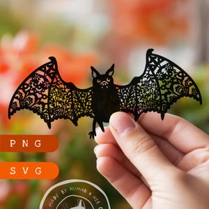 Lace Bat SVG: Spooky Halloween Window Clipart (digital Download) - Etsy