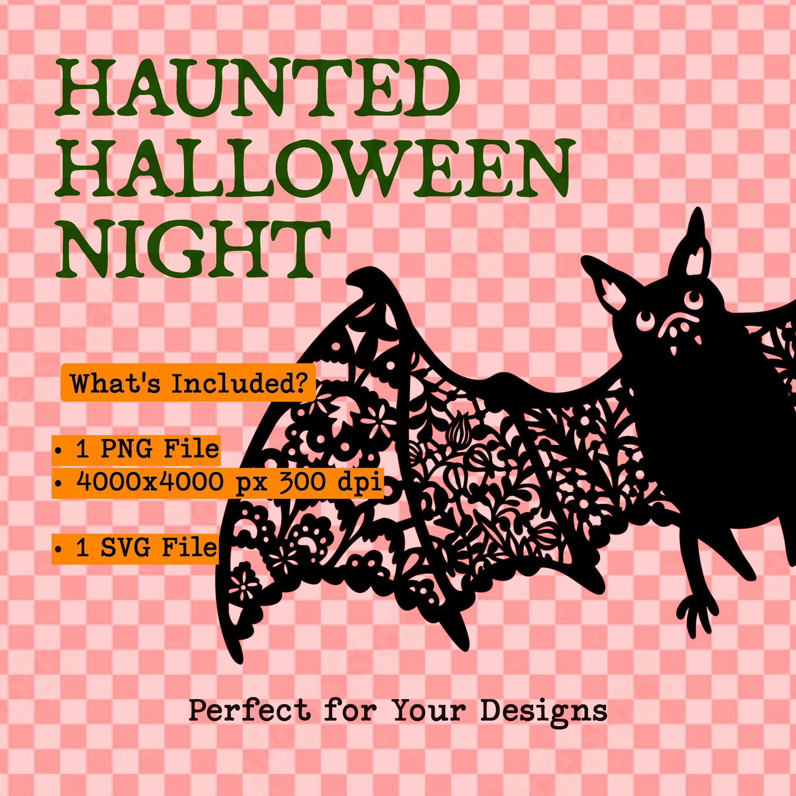 Lace Bat SVG: Spooky Halloween Window Clipart (digital Download) - Etsy