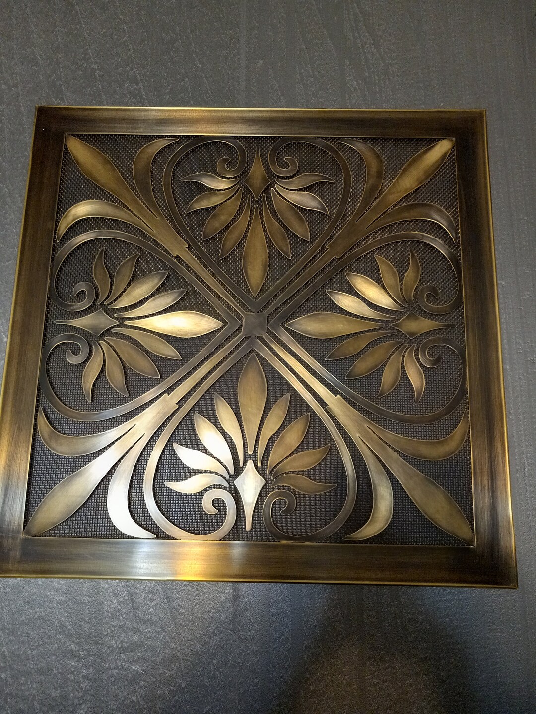 Art Deco Style Vent Cover Made From Copper With Patina - Etsy