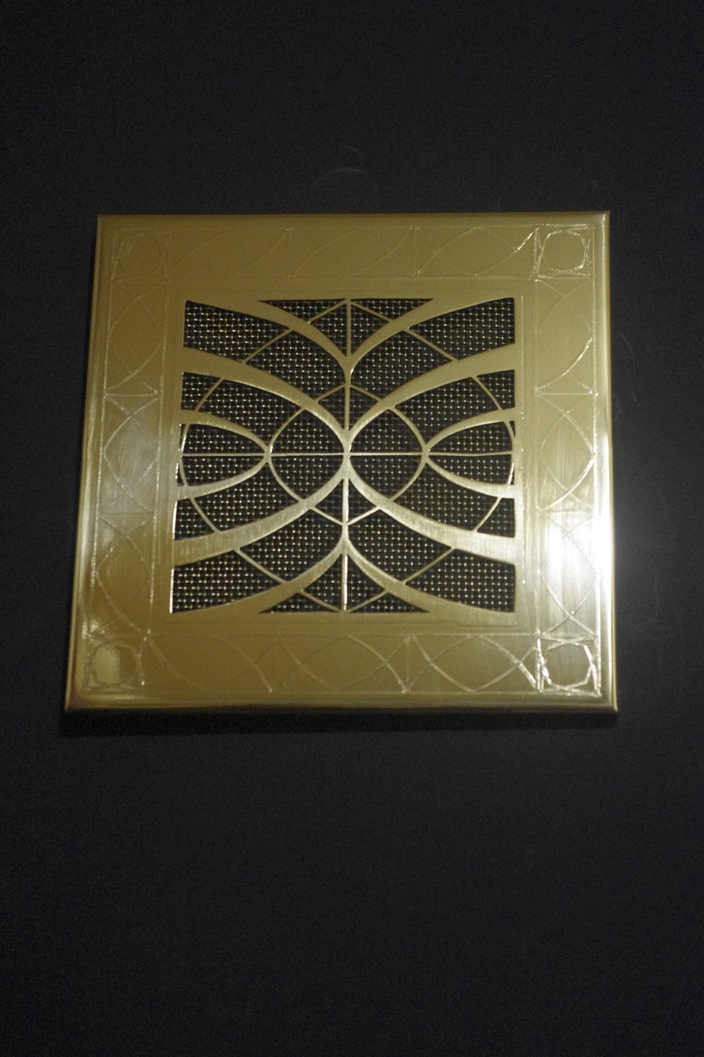 Solid Brass Cover With Art Deco Pattern - Etsy