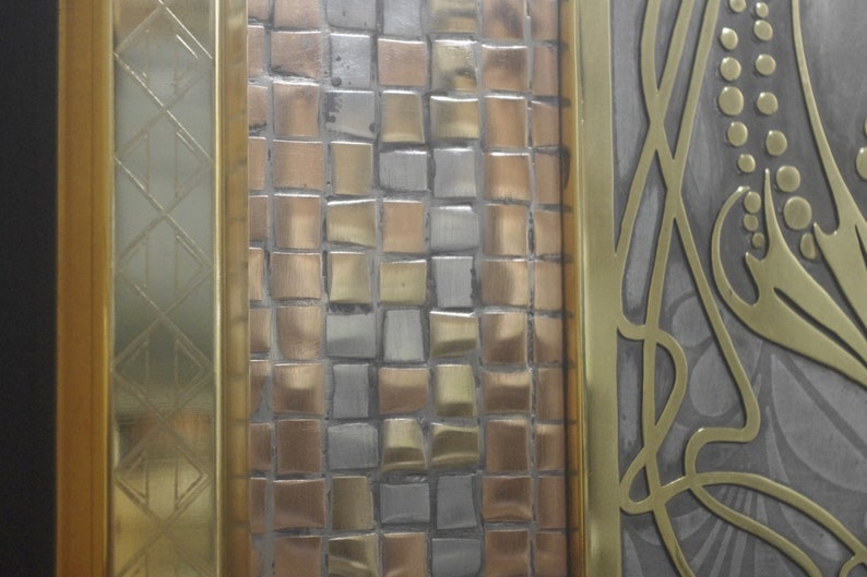 Art deco style metal composition | Etsy