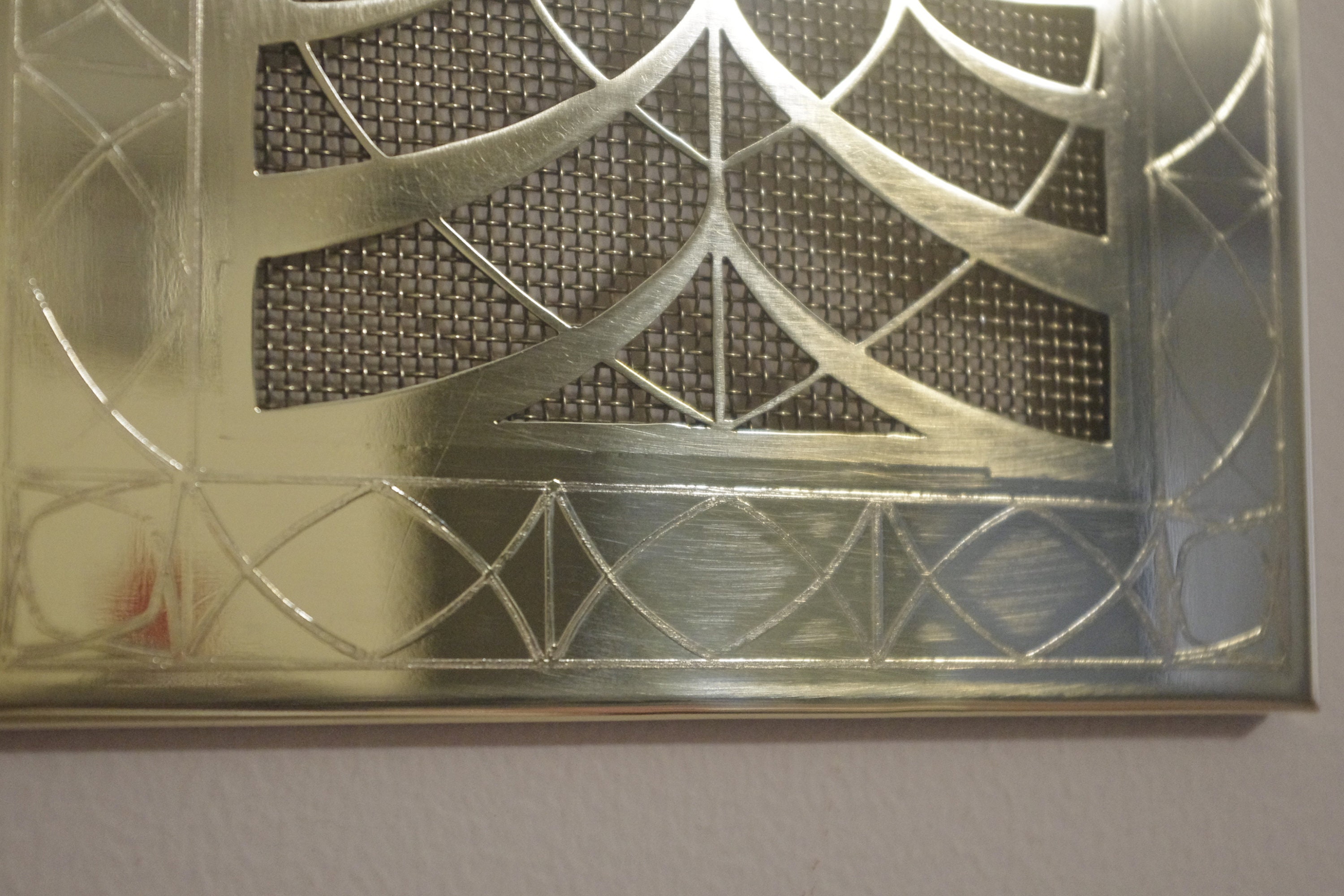 Solid Brass Cover With Art Deco Pattern - Etsy UK