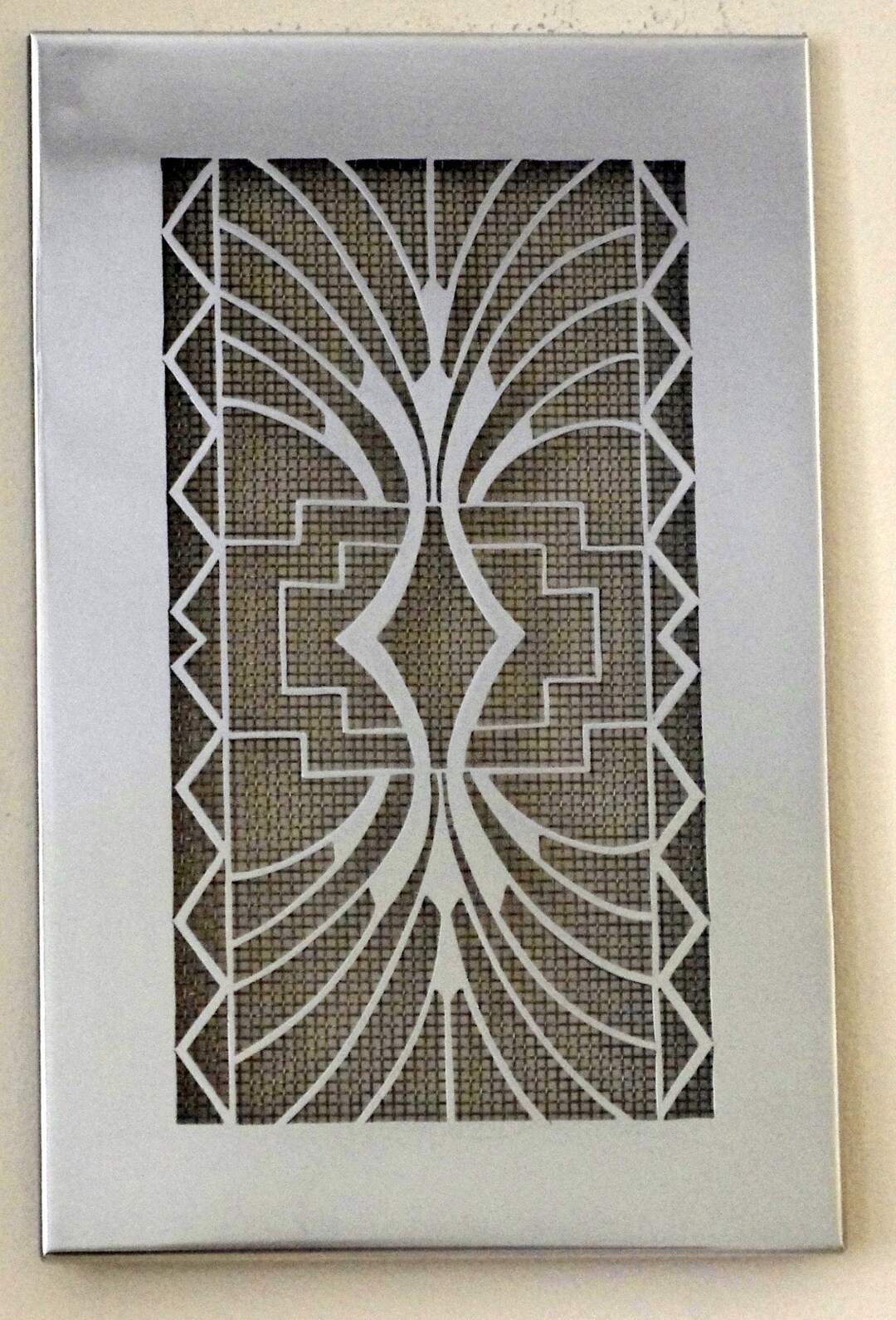 Silver Art Deco Vent Cover From Zinc, Polished Like Nickel Finish - Etsy