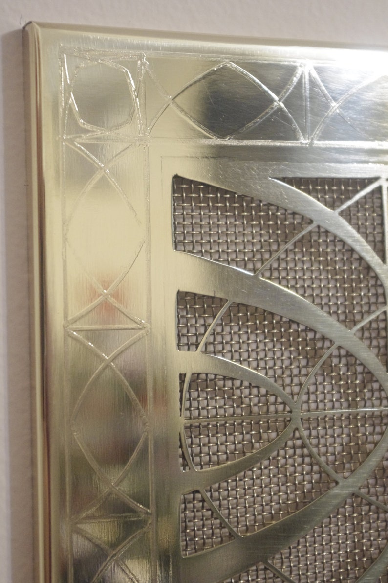 Solid Brass Cover With Art Deco Pattern - Etsy
