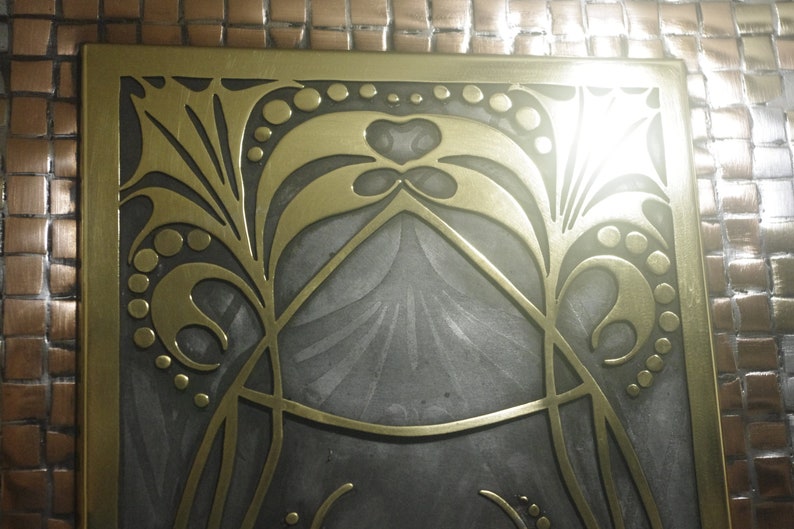 Art deco style metal composition | Etsy