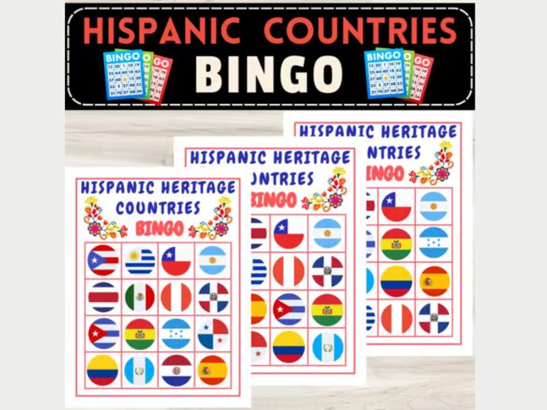 Hispanic Heritage Month Countries BINGO Game – September Cultural ...