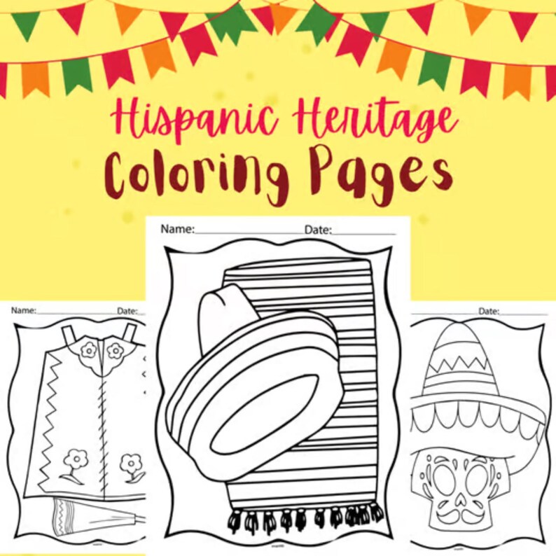Hispanic Heritage Month Coloring Pages – September Coloring Sheets ...