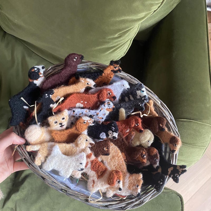 Felt Dog Ornament - Etsy