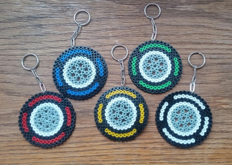 Formula 1 Pirelli Tire Keychain | Perler Keychain | Fused Bead Keychain ...