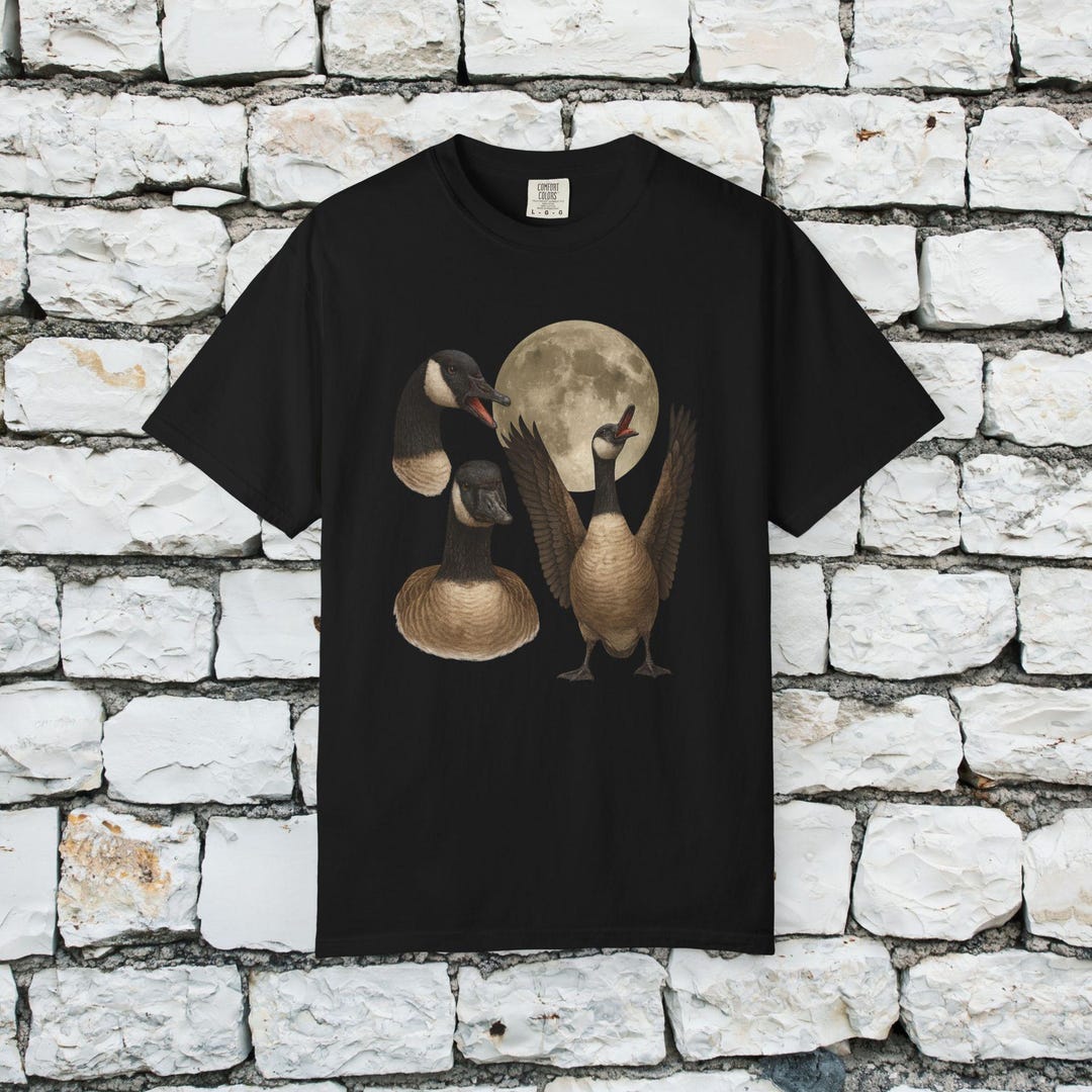 Vintage Goose Shirt, Canada Geese Moon Design, Silly Goose Meme Shirt ...