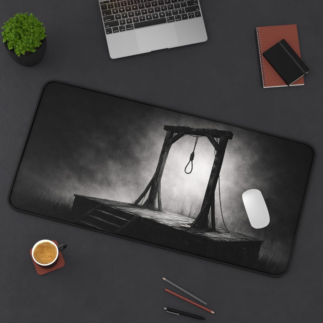 Gallows Noose Illustration Desk Mat | Gothic Horror Macabre Moody - Etsy
