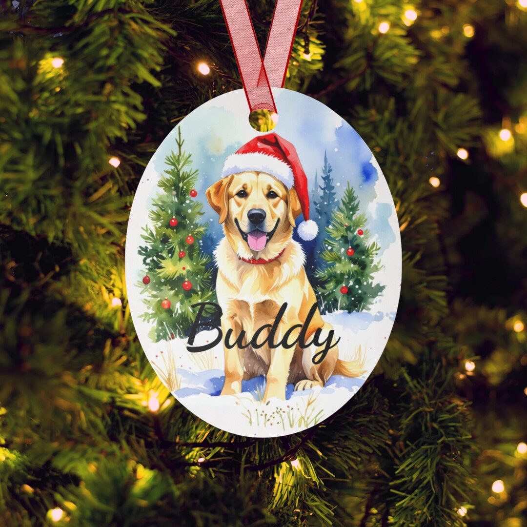 Personalized Labrador Retriever Christmas Tree Ornament - Unique, Metal ...