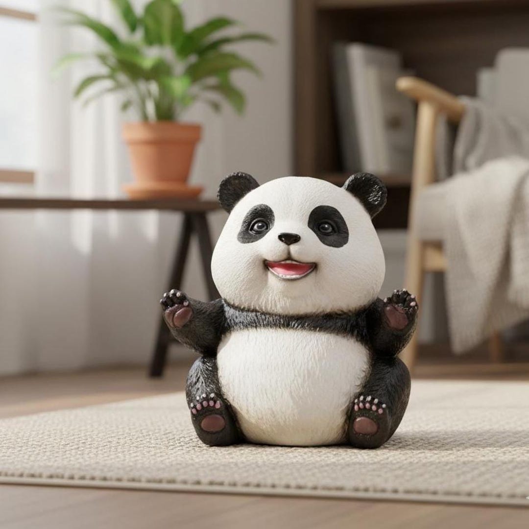 Cute Panda Mini Ornament | Desk Panda Figurine, Miniature Panda Toys ...