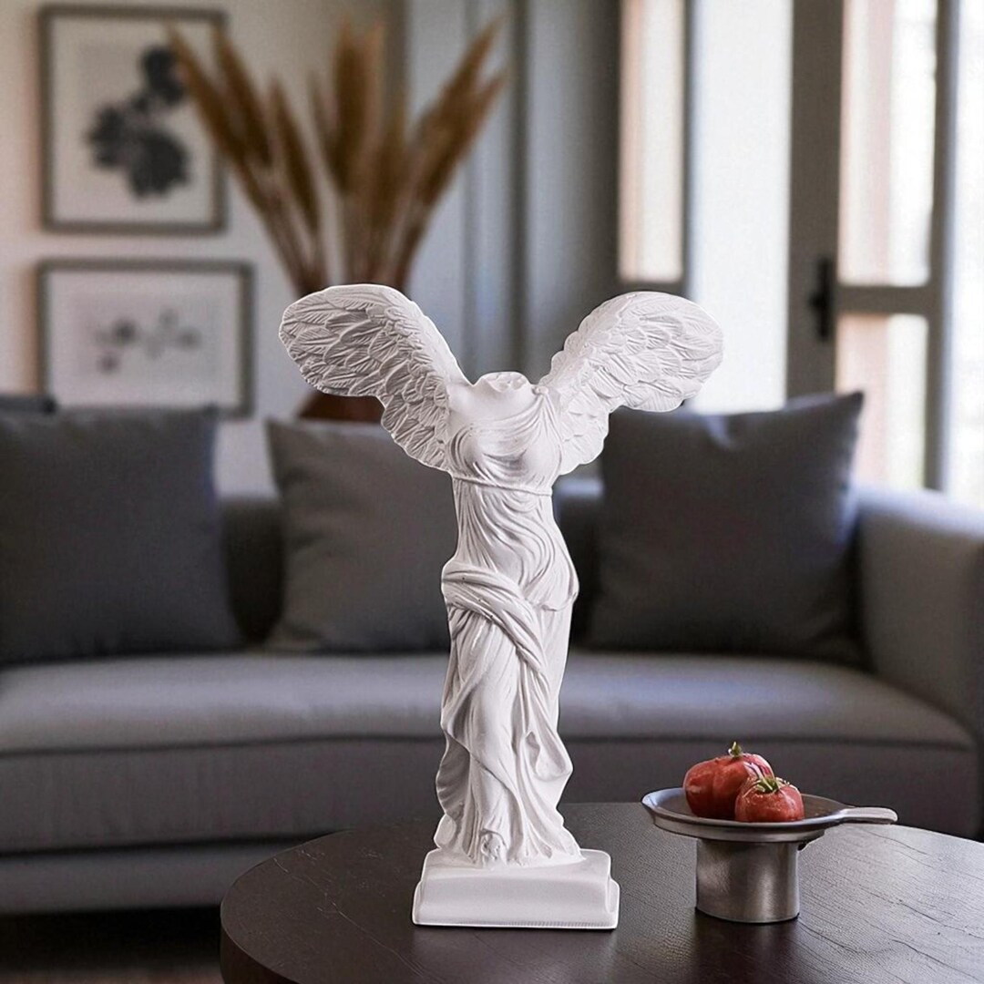 Greek Victory Goddess Statue With Angel Wings Resin Sculpture for Home ...