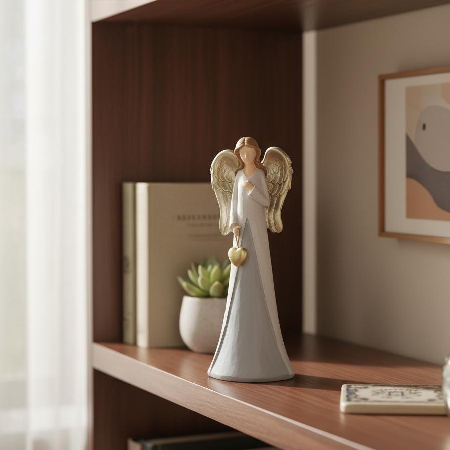 1pc Resin Blessing Angel Figurine, Guardian Angel Sculpture, Abstract ...