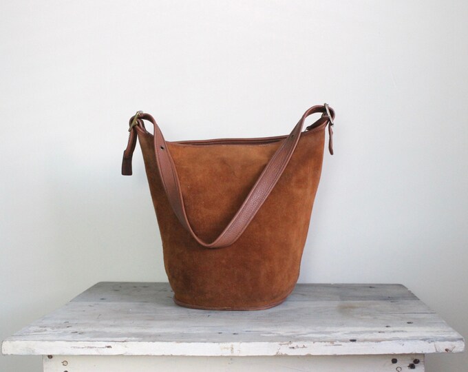 Vintage Coach Reverse Suede Berkeley Bucket Bag // Feed Sac - Etsy