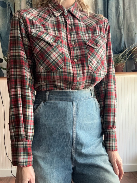 1950s Wrangler Blue Bell Western Shirt Slant Pocket - Gem